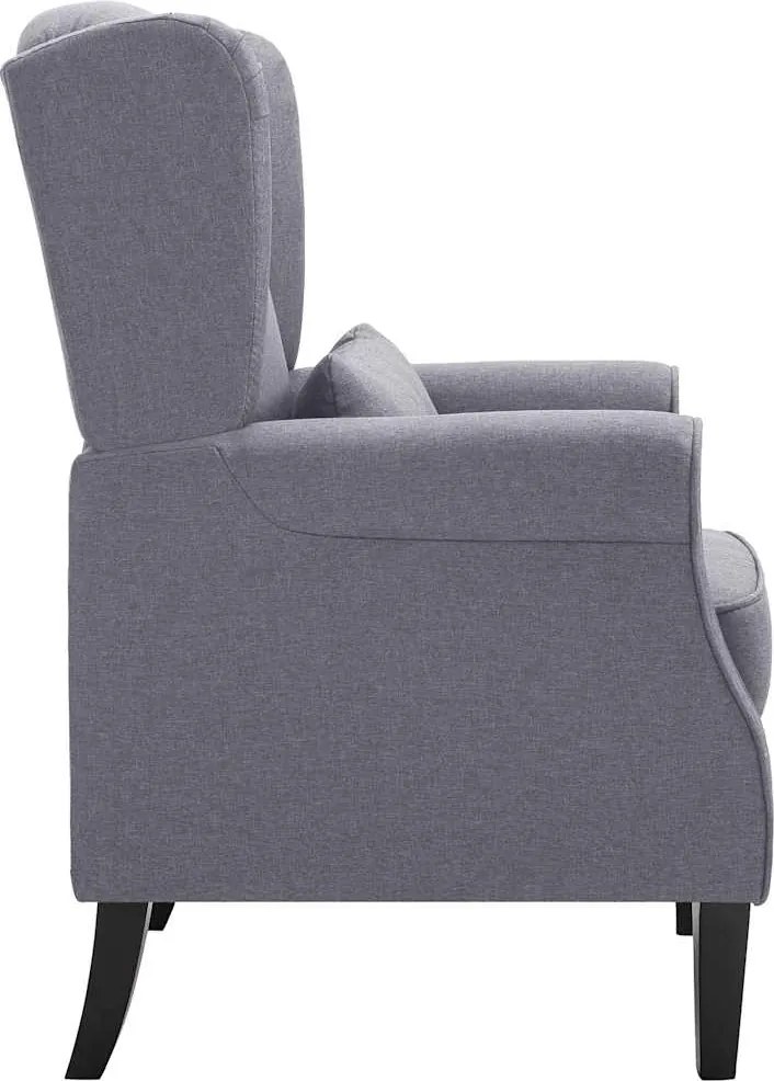 Křeslo tmavě šedé textil 248616