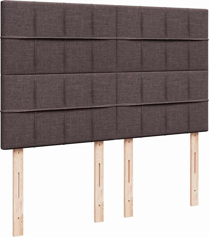 Box spring postel s matrací tmavě hnědá 140x190 cm textil 3292054