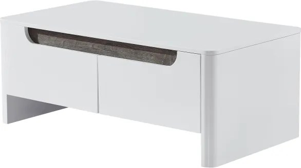Konferenční stolek GARNER bílá/ bílá extra vysoký lesk HG  Tempo Kondela