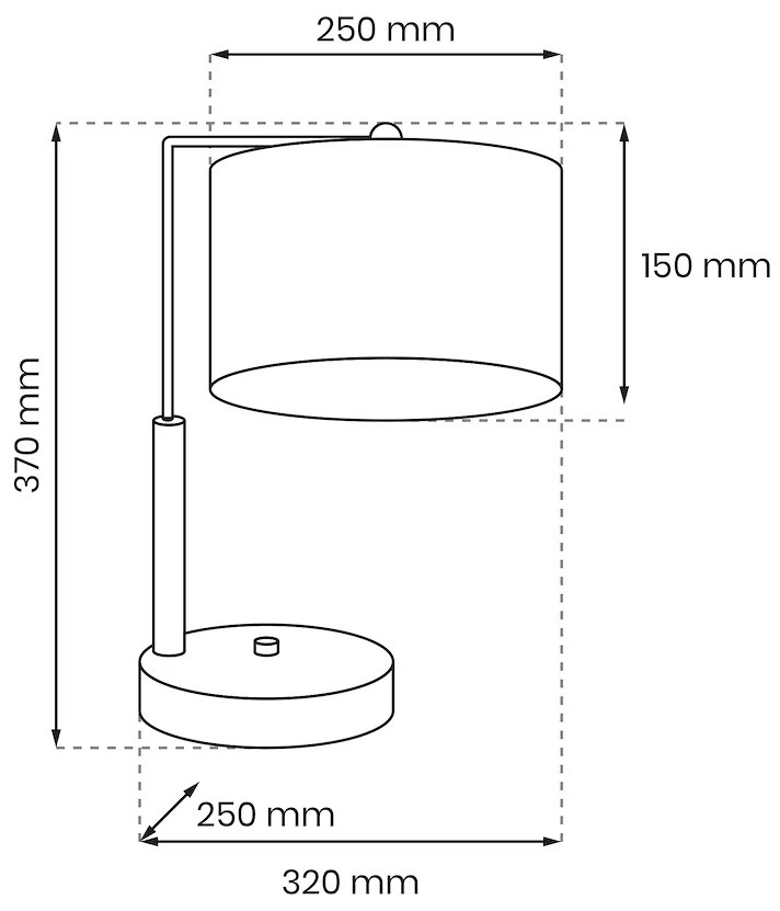 Stolní lampa Ultimo, 1x černé/zlaté textilní stínítko, b