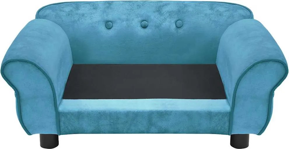 Pohovka pro psy tyrkysová 72 x 45 x 30 cm plyš 171043