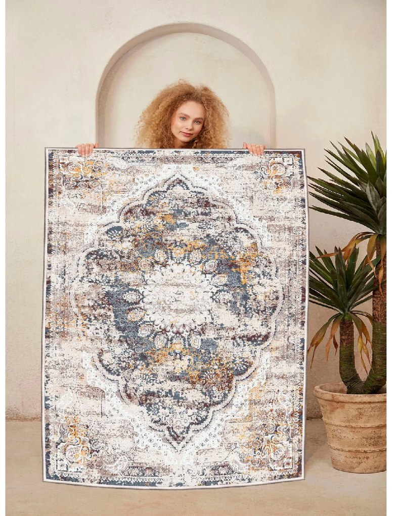 Conceptum Hypnose Kusový koberec WOOSONIL083, Krémová Rozměr koberce: 160 x 230 cm