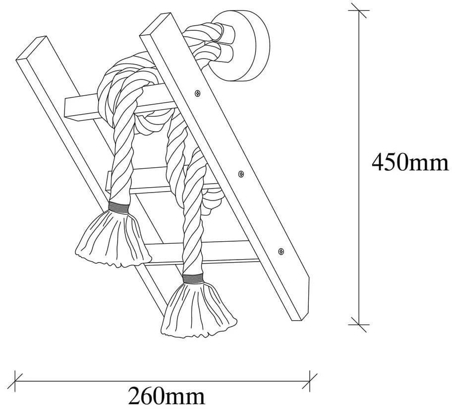 Nástěnné svítidlo v přírodní barvě Erebos – Opviq lights