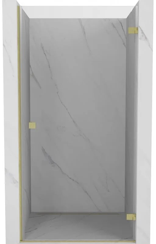 Mexen, Mexen Lunar-B výklopné pravé sprchové dveře 95 cm, transparentní, broušené zlato - 832-095-000-55-00-P