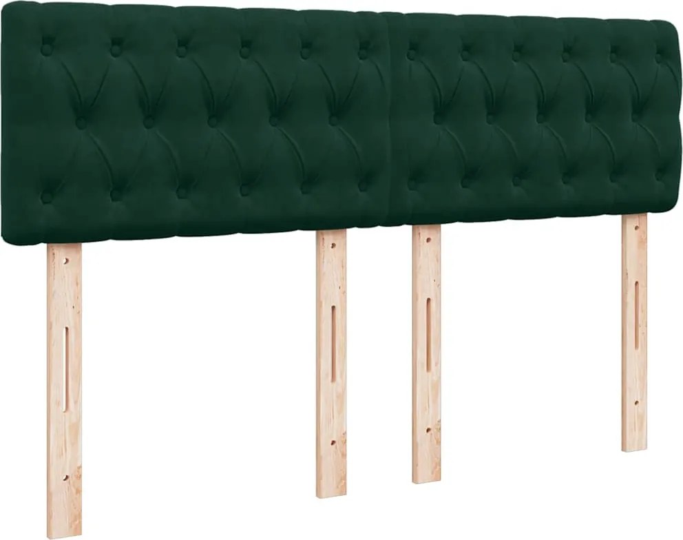 Box spring postel s matrací tmavě zelená 140x190 cm samet 3287743