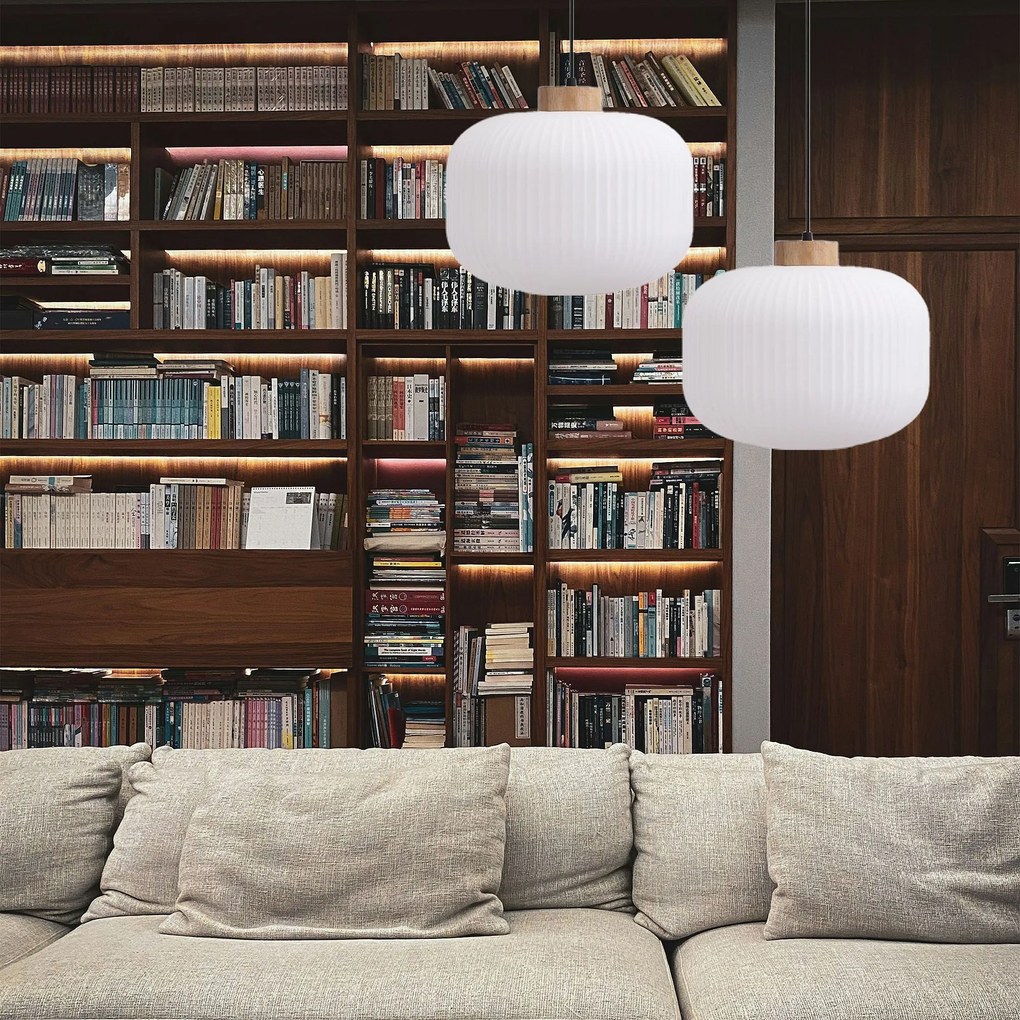 Toolight, stropní svítidlo ze skla 1xE27, bílá, OSW-04412