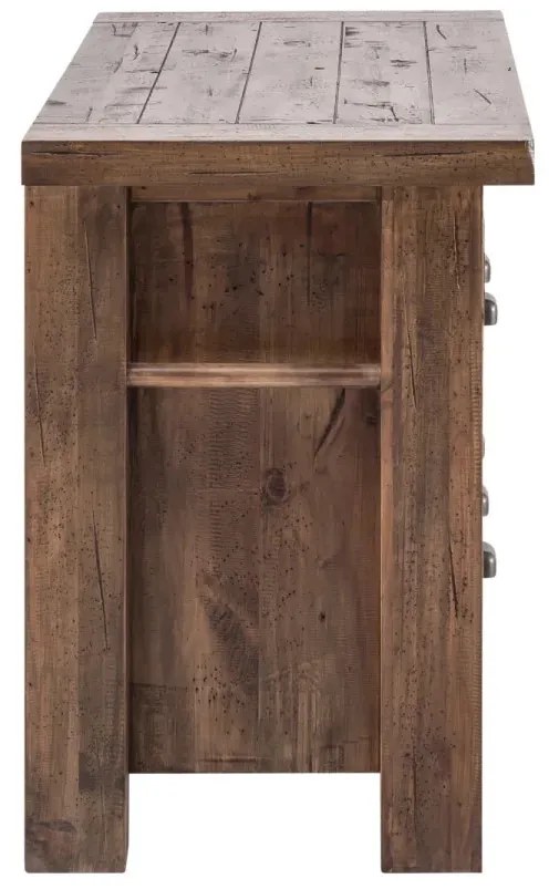 furniture-nabytek.cz - Koupelnový set Cantaro 2 kusy, masivní recyklovaná borovice, lakovaný, hnědý