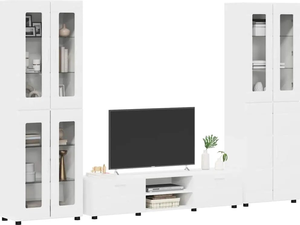 Sestava TV skříněk FLORIN 3 ks Bílá Kompozitní dřevo 3398004