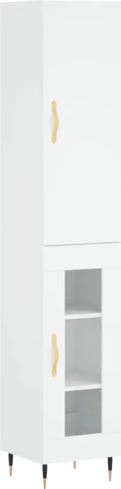 vidaXL Skříň highboard 34,5 x 34 x 180 cm kompozitní dřevo [3199025] Barva: Bílá