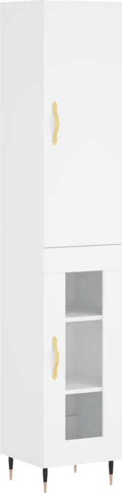 vidaXL Skříň highboard 34,5 x 34 x 180 cm kompozitní dřevo [3199025] Barva: kouřový dub