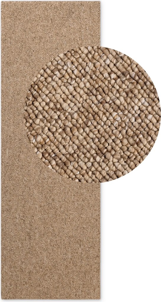 ELLE Decoration, Běhoun Wolly Ultra 106227 Caramel z kolekce Elle, 80x240, hnědá, ložnice