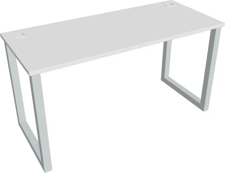 Kancelářský pracovní stůl Hobis UEO 1400, bílá RAL 9016, deskaakát