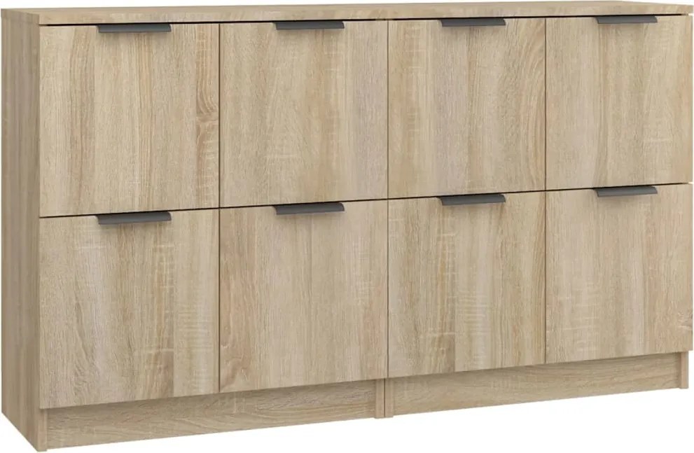 Příborníky 2 ks dub sonoma 60 x 30 x 70 cm kompozitní dřevo 3115806