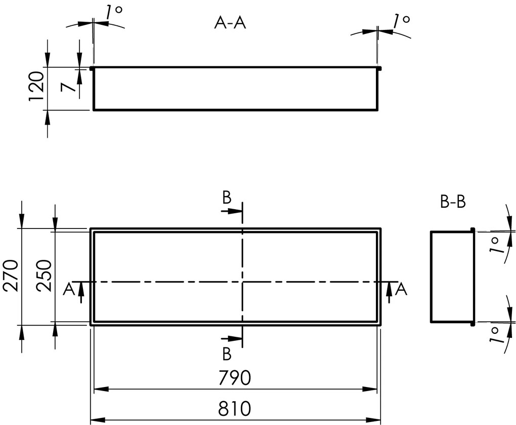 Polysan, INSERTA zapuštěná police do obkladu, litý mramor, 800x260 mm, bílá, 1301-82