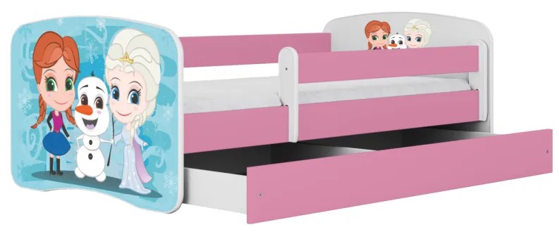 Dětská postel Babydreams Sněhové princezny růžová