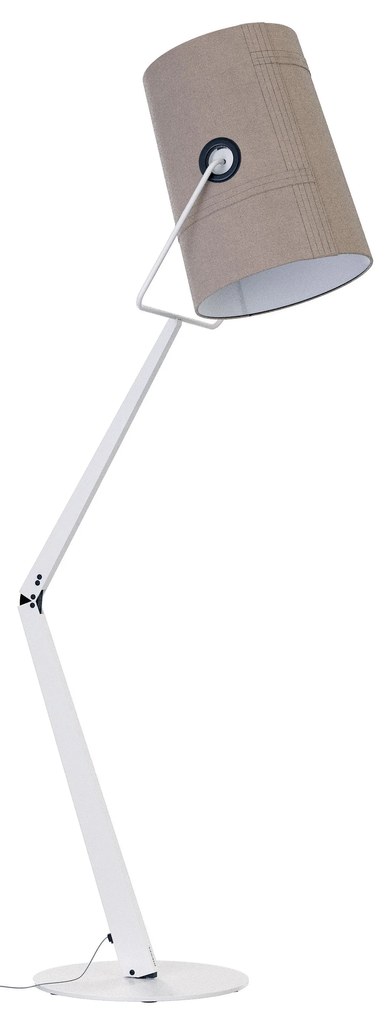Diesel 50570 2600 Fork floor, podlahová lampa z béžového kovu a šedé tkaniny, 2x25W E14, výška 170,4cm