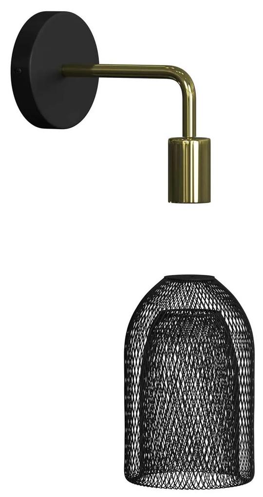 creative cables Fermaluce urban, kovové nástěnné svítidlo se stínidlem ghostbell a ohnutou prodlužovací trubičkou Barva: Bílá