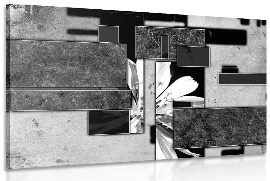 Obraz abstrakce v černobílém provedení