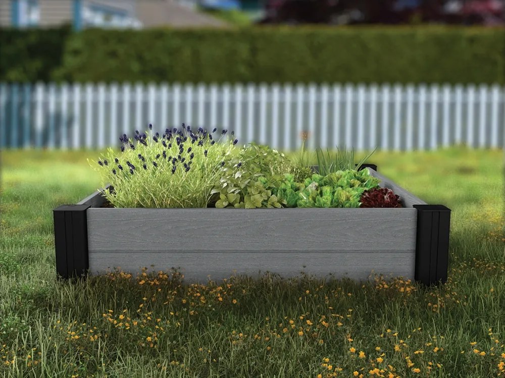 Vyvýšený záhon Keter Vista Modular Garden Bed - šedý