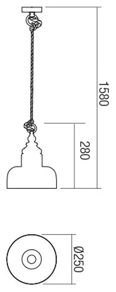 Redo 01-1400 závěsné svítidlo Kashi kouřové, E27, ø25cm