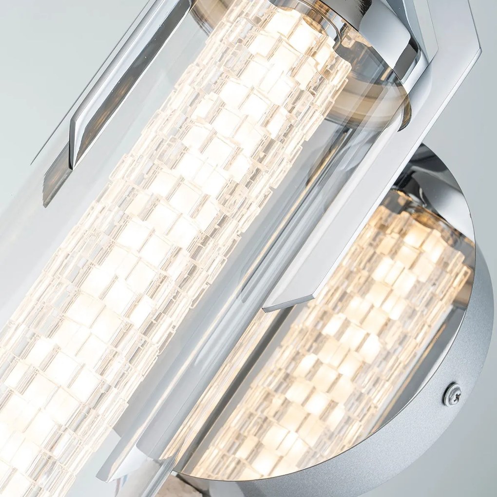 Luxusní nástěnné světlo Eurofase Espada Chrom 50 cm LED 18W