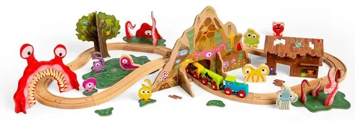 Bigjigs Rail Dřevěná vláčkodráha Příšerky