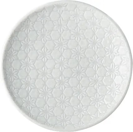 Bílý keramický talíř MIJ Star, ø 17 cm