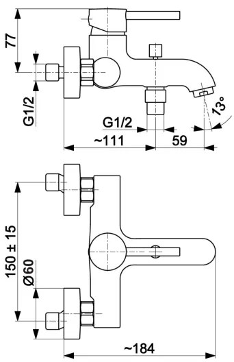 KFA Armatura 5034-010-31 - Vanová baterie MOZA zlatá