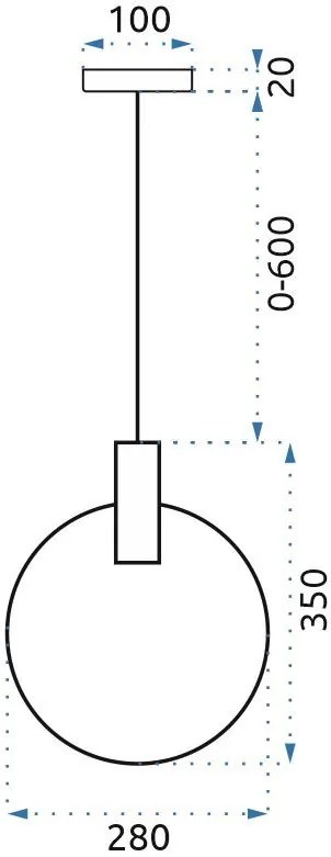 Toolight Závěsné stropní svítidlo APP485-1CP zlaté