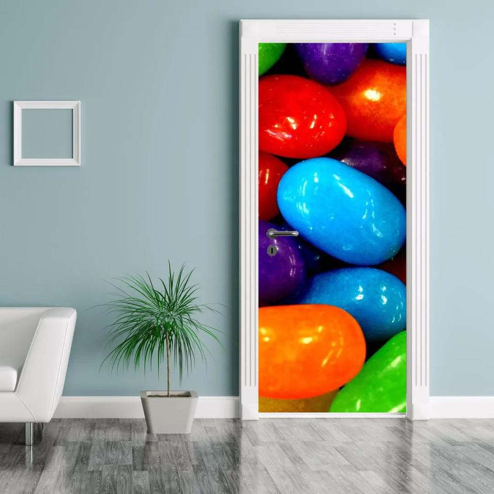 Fototapeta na dveře - barevné bonbóny (95x205cm)