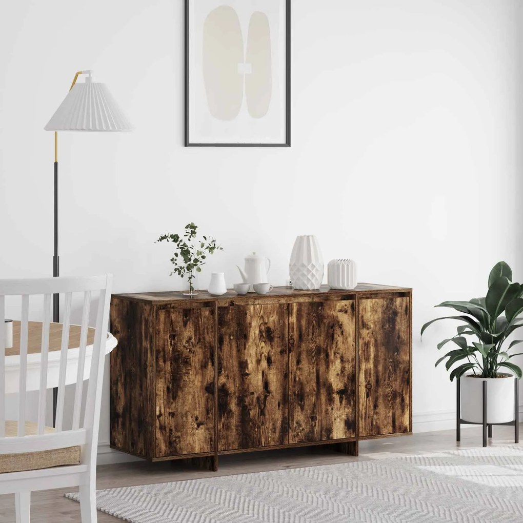 Servírovací skříň Kouřový dub 135 x 41 x 75 cm Kompozitní dřevo 3333890