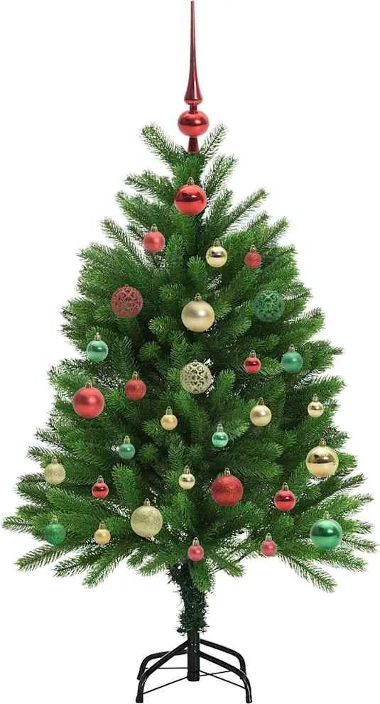 Vánoční stromeček s 150 LED diodami s stojanem Zelená 120 cm PE 3396317