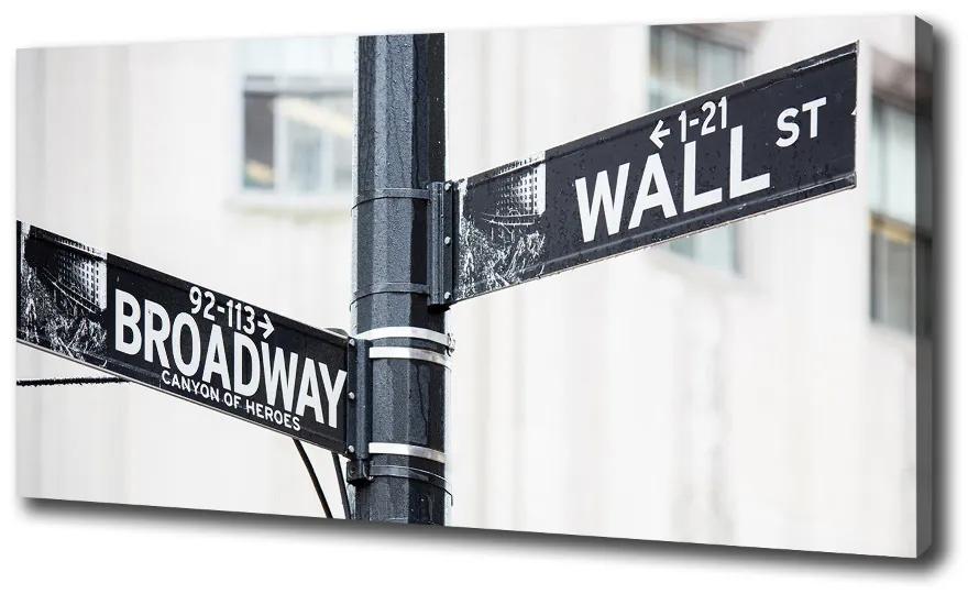 Wallmuralia Foto obraz tištěný na plátně Wall Street značka 100x50
