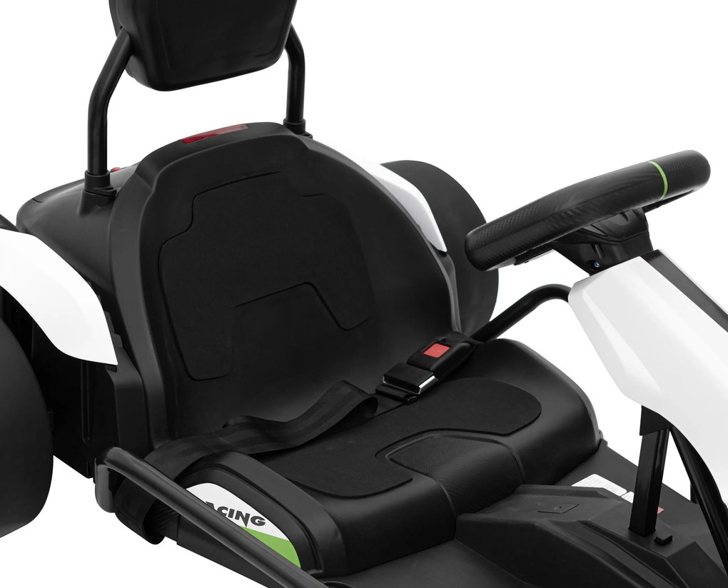 Ramiz Dětská motokára na baterie Fast 3 Drift bílá + funkce driftu + motory 2x150W + LED rádio + pásy