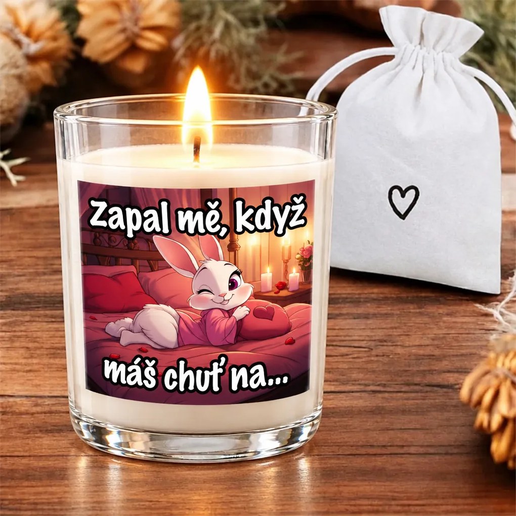 Ahome CZ Krásná svíčka Zapal mě, když máš chuť na - Paní králíková