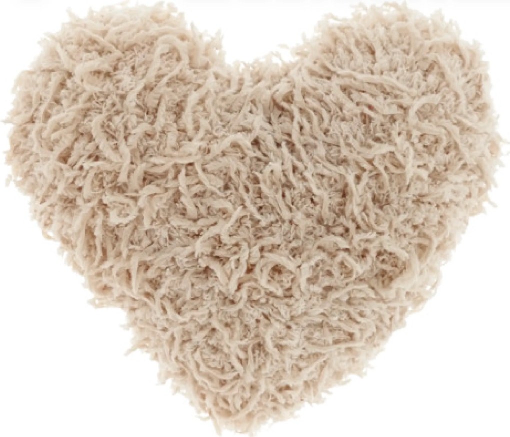 Dekorační polštářek ROMEO HEART 45x45 cm, béžový
