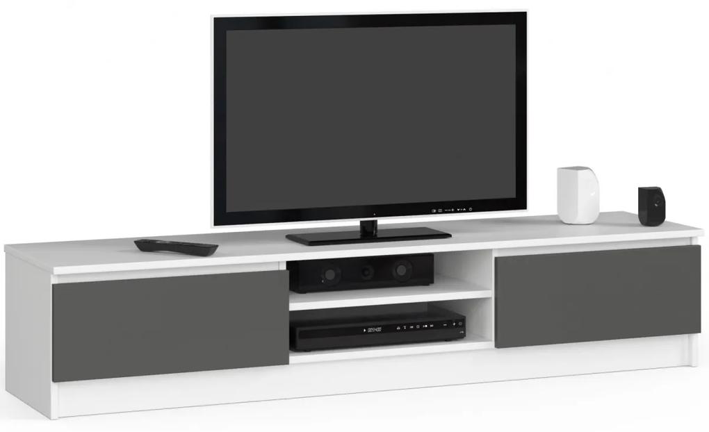 Avord TV stolek Ronon 160 cm bílý/grafit šedý