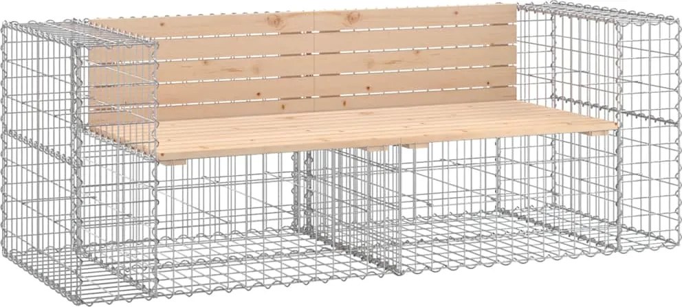 Zahradní lavice gabionový design 184x71x65,5cm masivní borovice 3196236