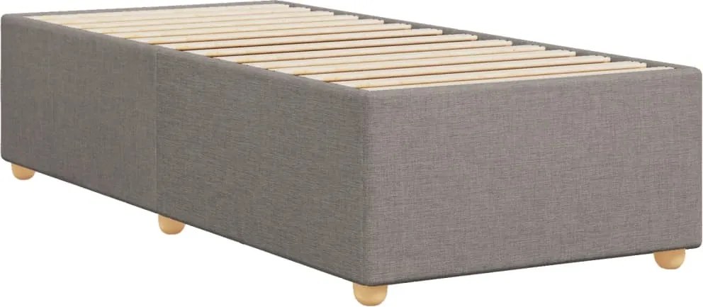 Rám postele bez matrací taupe 90x190 cm textil 3284698
