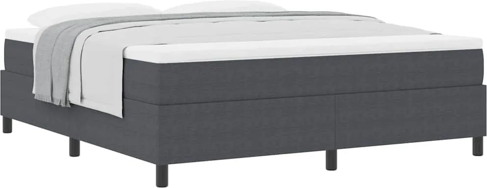 Postel s boxspringem Tmavě šedá a bílá 180 x 200 cm 3337478