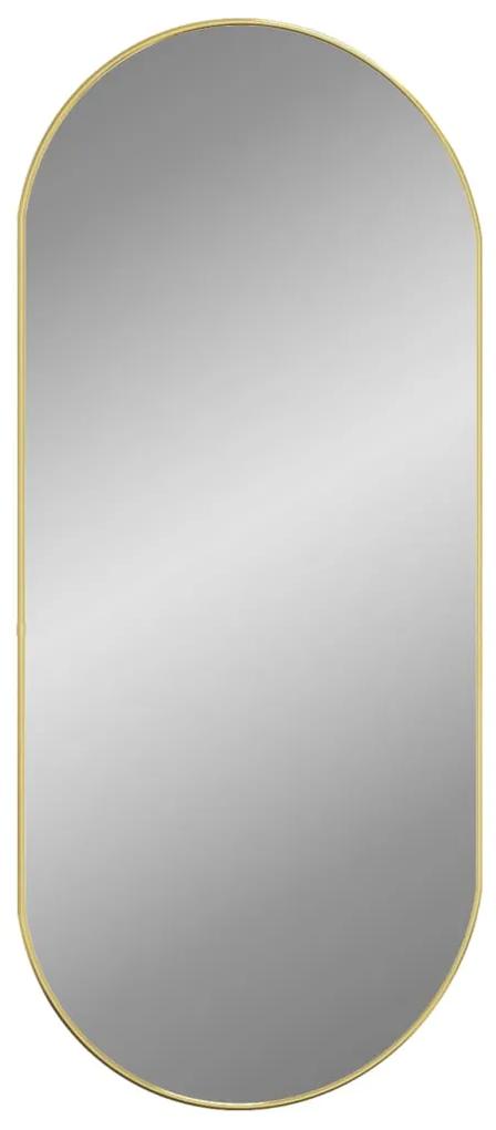 Nástěnné zrcadlo zlaté 100x45 cm oválné - Default Title