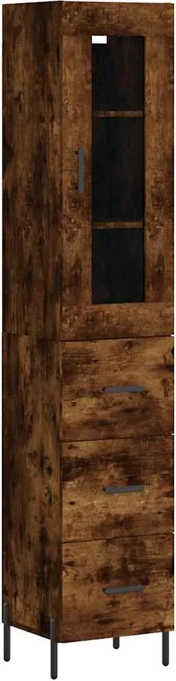 Skříň highboard kouřový dub 34,5 x 34 x 180 cm kompozitní dřevo 3199246
