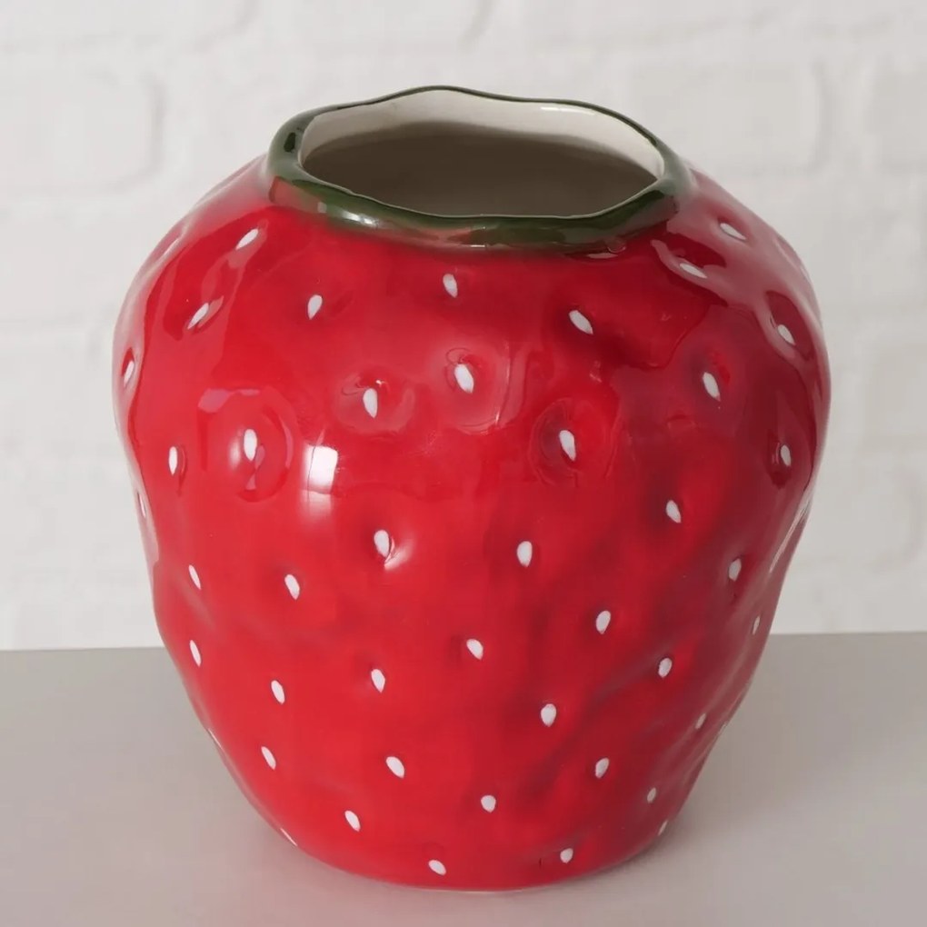 Keramická váza Strawberry 14x14x16 cm