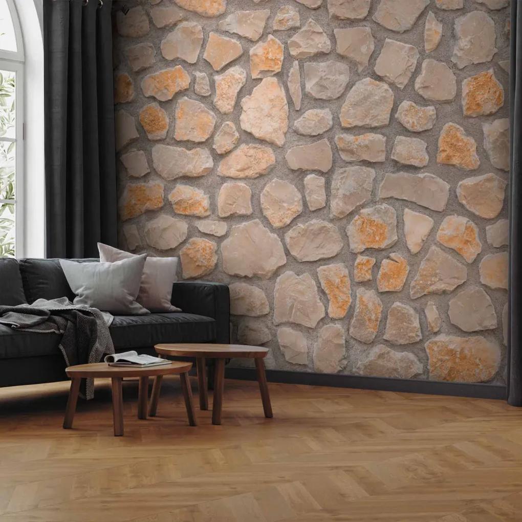 Fototapeta Rustikální klasika - pozadí v designu rezavě-béžového kamene v betonu