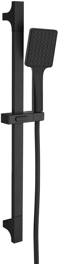 Sapho Sapho, Sprchová souprava hranatá, posuvný držák 680mm, černá matná, SC815B