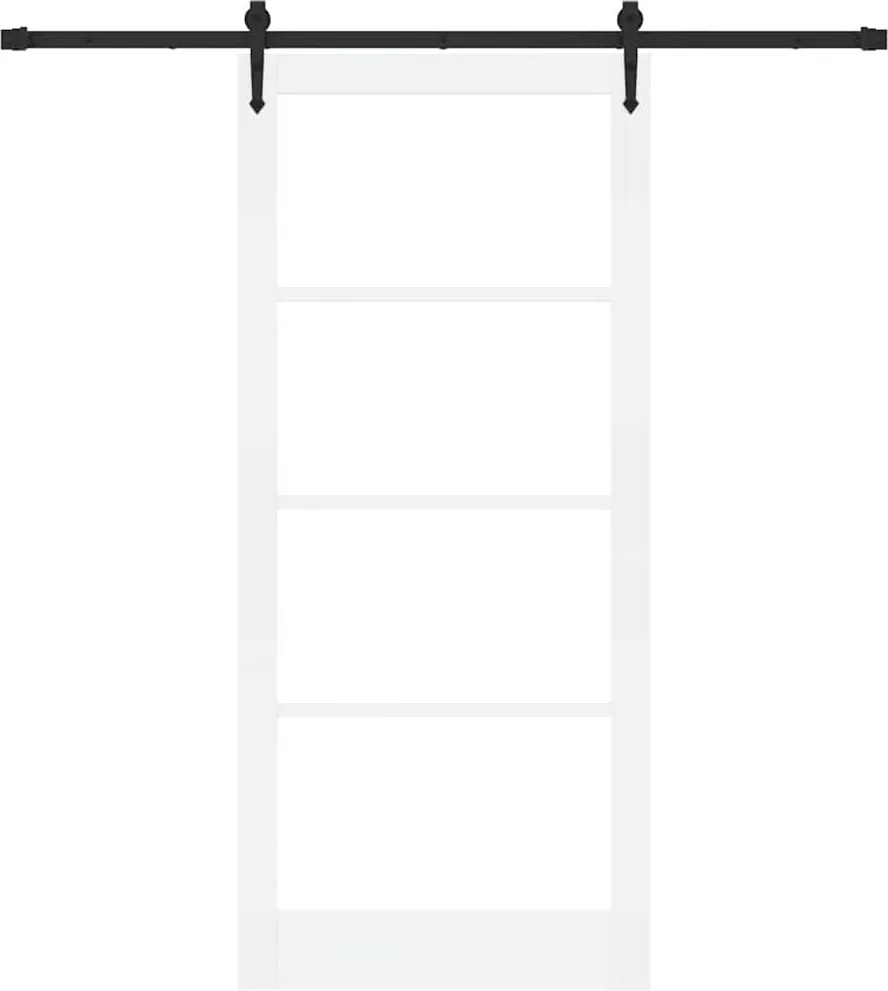 Posuvné dveře 93 x 211 cm Masivní borové dřevo a sklo 3332402