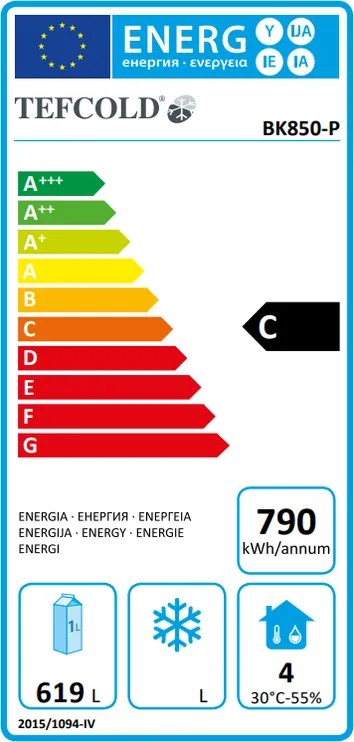 Chladicí skříň TEFCOLD BK 850 nerez, pro pekaře, 737 l + 2letá plná záruka (IČ)