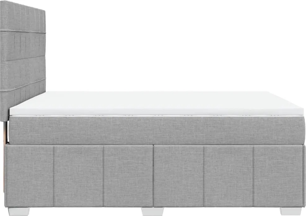 Box spring postel s matrací světle šedá 140 x 200 cm textil 3293991