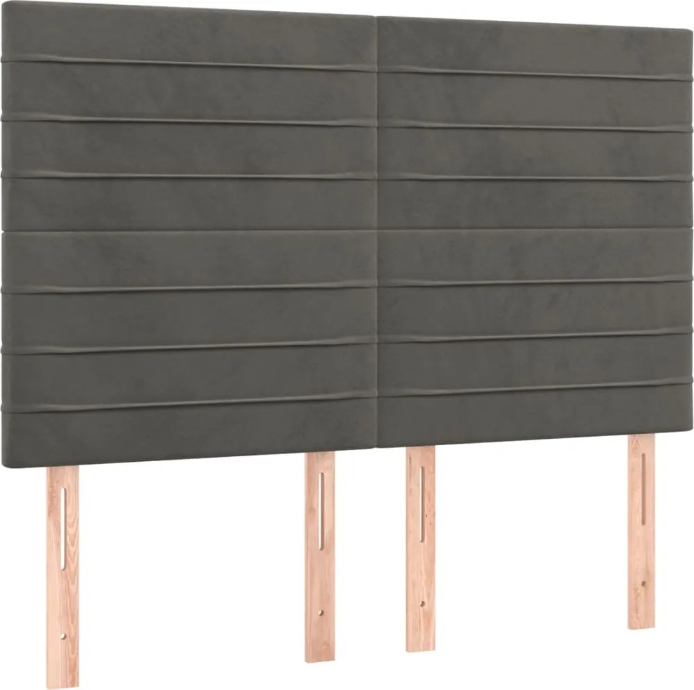 Box spring postel s matrací tmavě šedá 140x200 cm samet 3137906