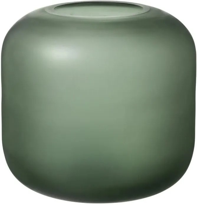 Zelená skleněná váza Blomus Bright, výška 17 cm